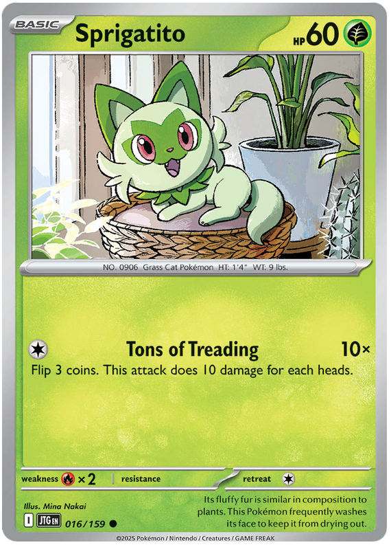 Sprigatito 016/159 Common Pokemon Card (Scarlet & Violet Journey Toget ...