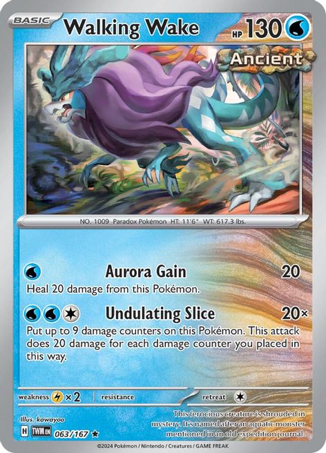 Walking Wake 063/167 Rare Pokemon Card (SV Twilight Masquerade) — Titan ...