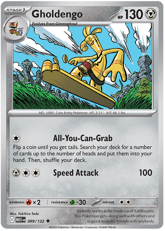 Gholdengo 099/132 Uncommon Pokemon Card (Mega Evolution Base Set ME01) — Titan Cards Ltd