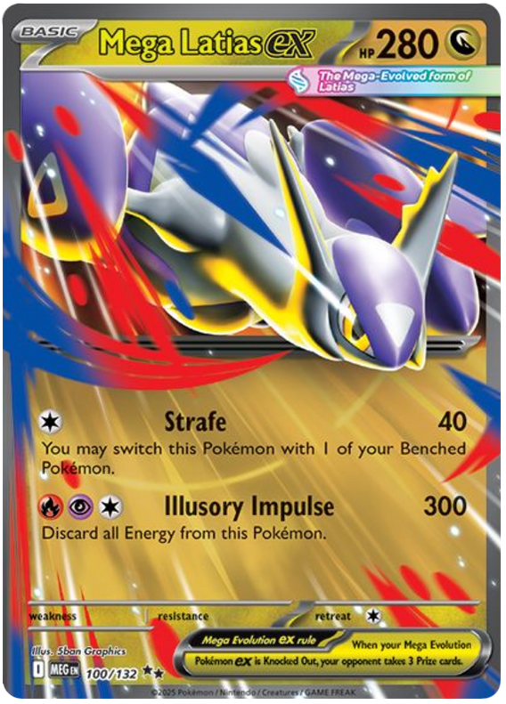 Mega Latias ex 100/132 Double Rare Pokemon Card (Mega Evolution Base ...
