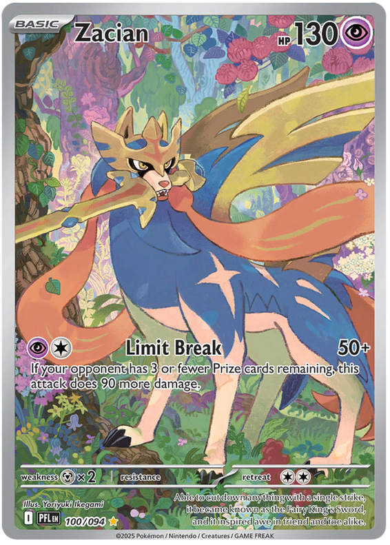 Zacian 100/094 Illustration Rare Pokemon Card (Mega Evolution ...