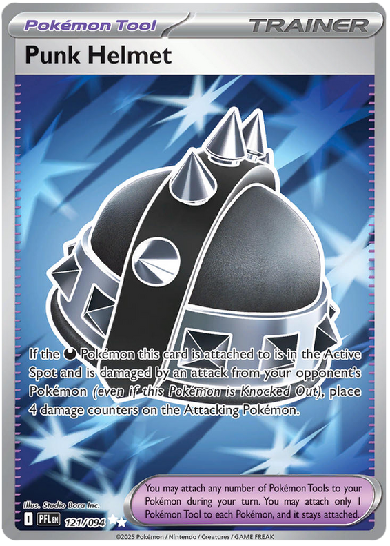Punk Helmet 121/094 Ultra Rare Pokemon Card (Mega Evolution Phantasmal ...