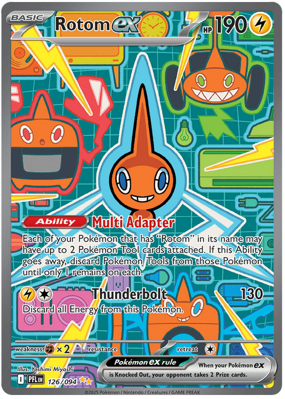 Rotom ex 126/094 Special Illustration Rare Pokemon Card (Mega Evolution ...