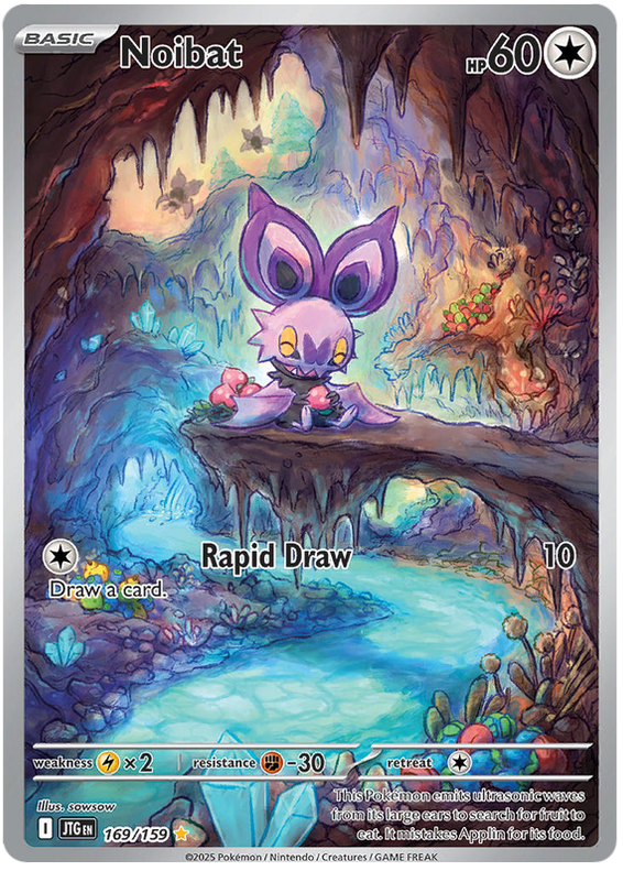 Noibat 169/159 Illustration Rare Pokemon Card (Scarlet & Violet Journe ...