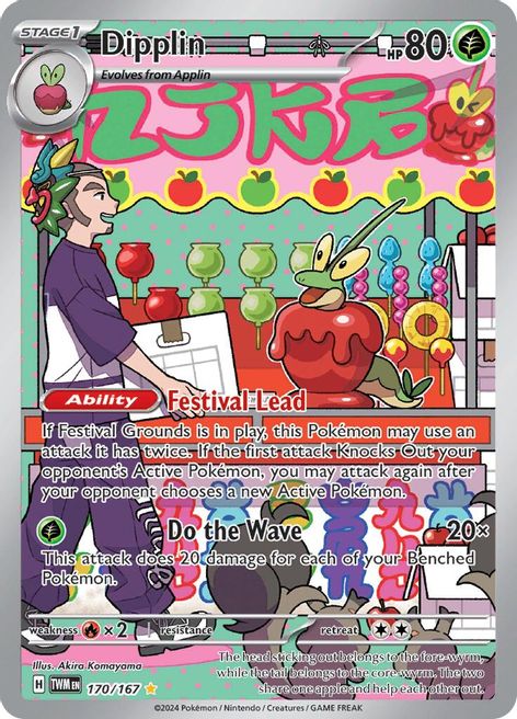 Dipplin 170/167 Illustration Rare Pokemon Card (SV Twilight Masquerade ...