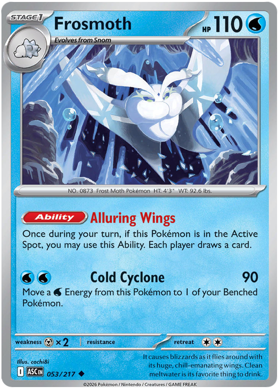 Frosmoth 053/217 Uncommon Pokemon Card (Mega Evolution Ascended Heroes ...