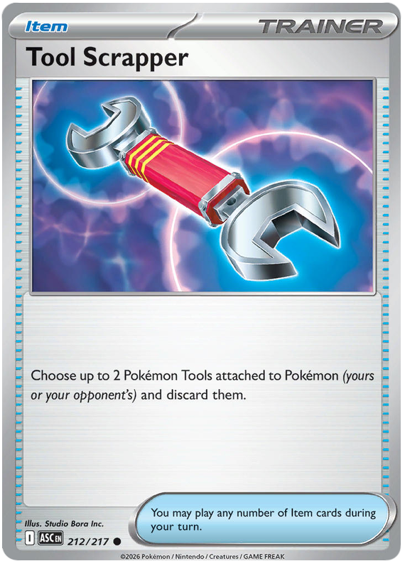 Tool Scrapper 212/217 Common Pokemon Card (Mega Evolution Ascended ...