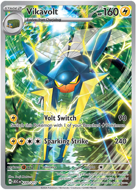 Vikavolt 230/217 Illustration Rare Pokemon Card (Mega Evolution ...