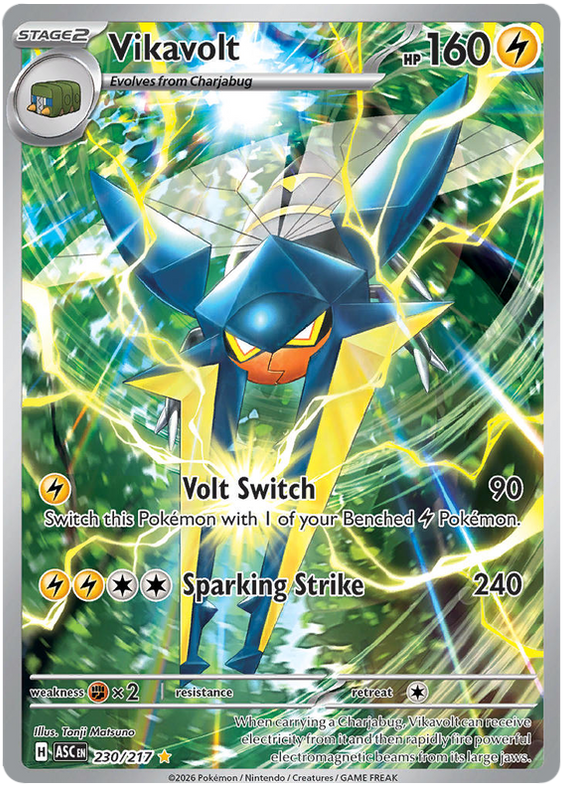 Vikavolt 230/217 Illustration Rare Pokemon Card (Mega Evolution ...