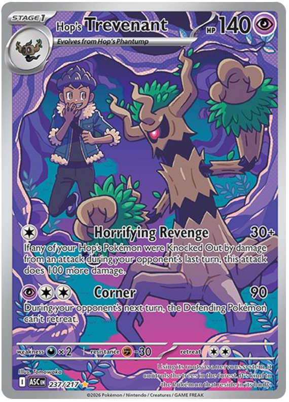 Hop's Trevenant 237/217 Illustration Rare Pokemon Card (Mega Evolution ...