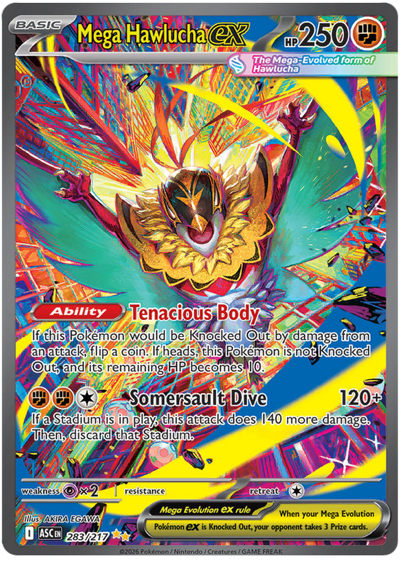 Mega Hawlucha ex 283/217 Special Illustration Rare Pokemon Card (Mega ...