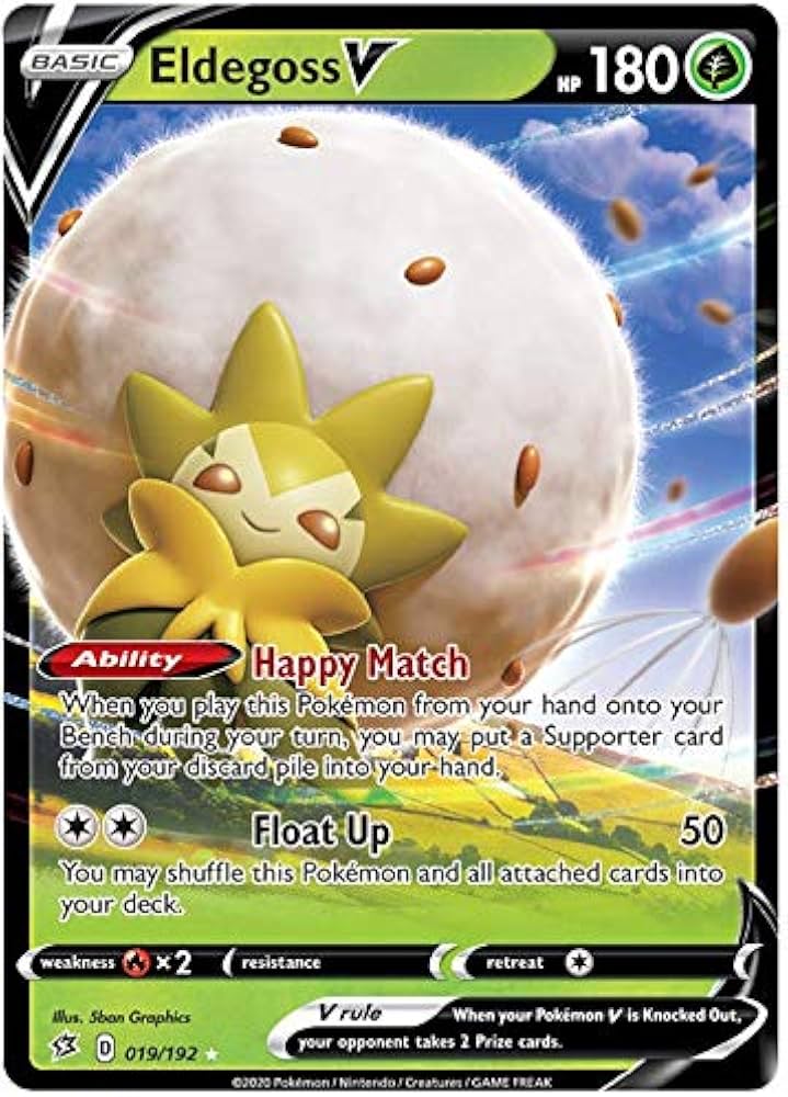 Eldegoss V 019/192 Ultra Rare Pokemon Card (SWSH Rebel Clash) — Titan ...