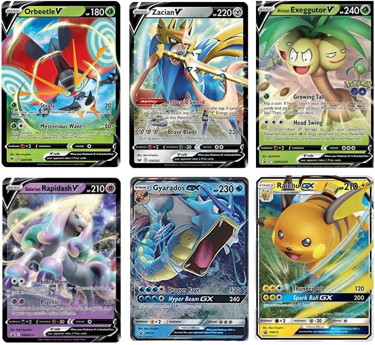 Pokemon 5x Random ULTRA RARE Cards Bundle (V/VSTAR/VMAX or EX Cards ...