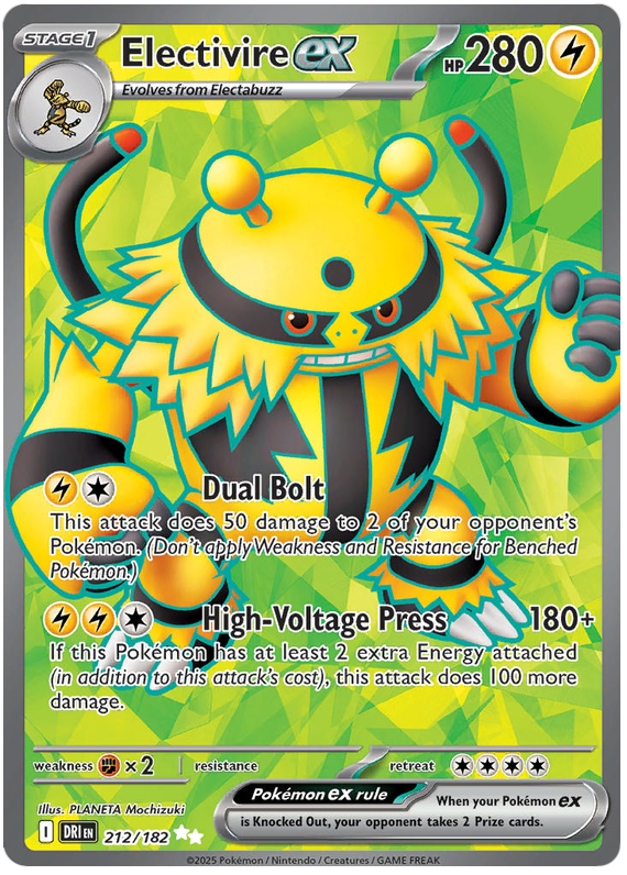 Electivire ex 212/182 Ultra Rare Pokemon Card (Scarlet & Violet Destin ...