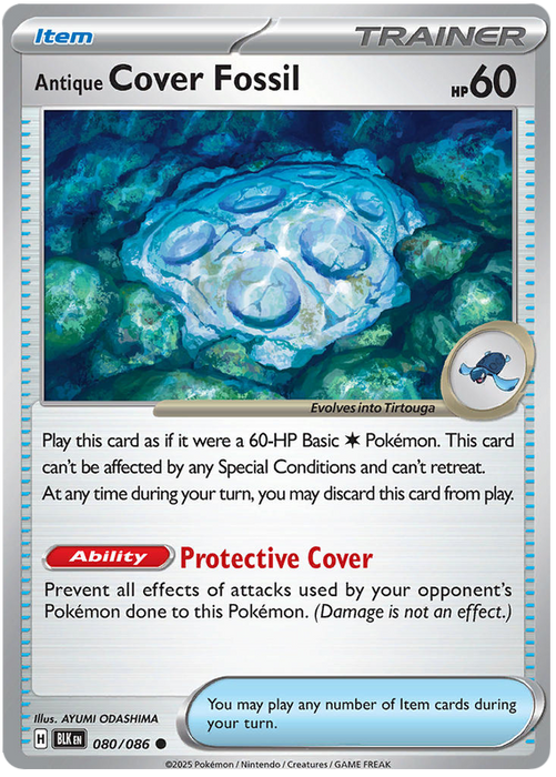 Antique Cover Fossil 080/086 Common Pokemon Card (Scarlet & Violet Bla — Titan Cards Ltd
