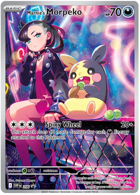 Marnie's Morpeko SVP206 Pokemon Promo Card (SV Promo Series) — Titan ...