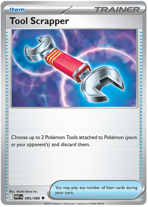 Tool Scrapper 085/086 Uncommon Pokemon Card (Scarlet & Violet White Fl ...