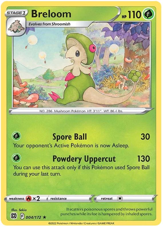Breloom 004/172 Rare Pokemon Card (SWSH Brilliant Stars) — Titan Cards Ltd