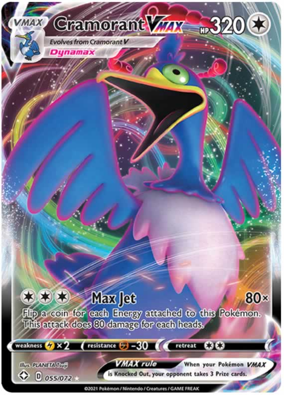 Cramorant VMAX 055/072 Rare VMAX Pokemon Card (Shining Fates) — Titan ...