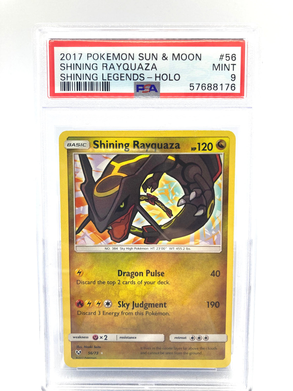 Shining Rayquaza 56/73 PSA 9 Graded Pokemon Card (Shining Legends) — Titan Cards Ltd