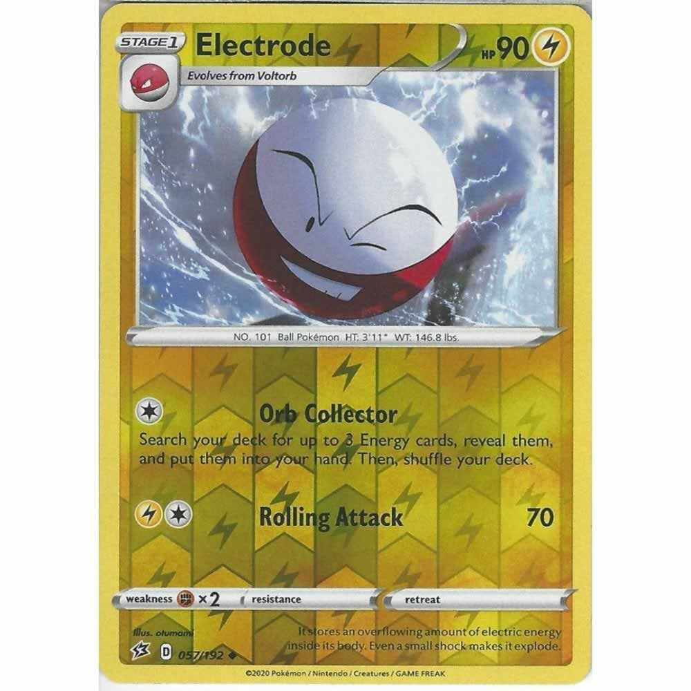 Electrode 057/192 Uncommon Reverse Holo Pokemon Card (SWSH Rebel Clash ...
