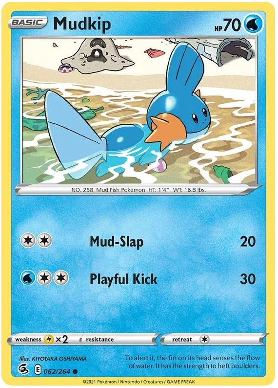 Mudkip 062/264 Common Pokemon Card (SWSH Fusion Strike) — Titan Cards Ltd