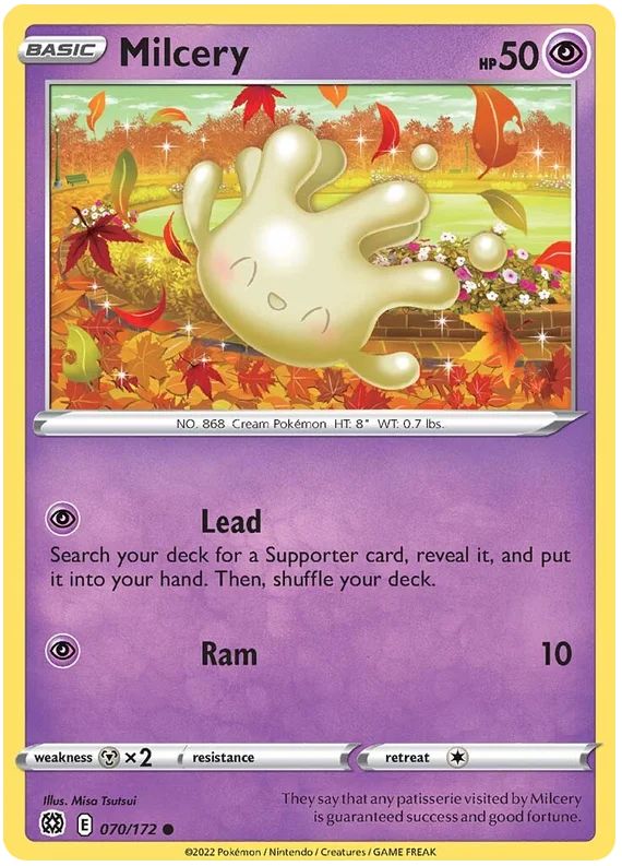 Milcery 070/172 Common Pokemon Card (SWSH Brilliant Stars) — Titan ...