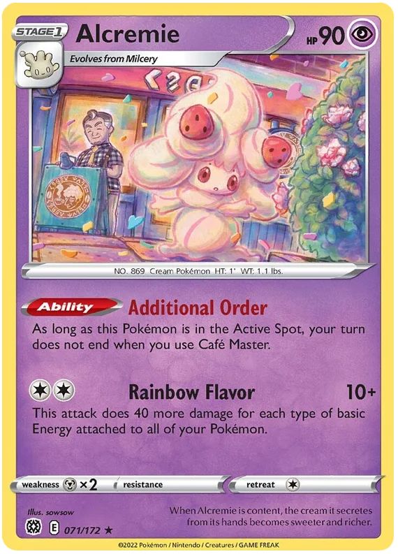 Alcremie 071/172 Rare Pokemon Card (SWSH Brilliant Stars) — Titan Cards Ltd