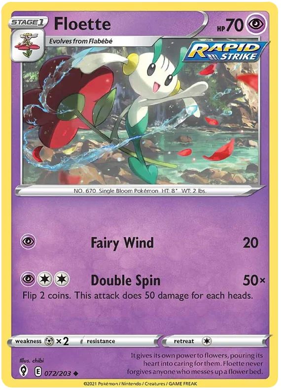 Floette 072/203 Uncommon Pokemon Card (SWSH Evolving Skies) — Titan ...