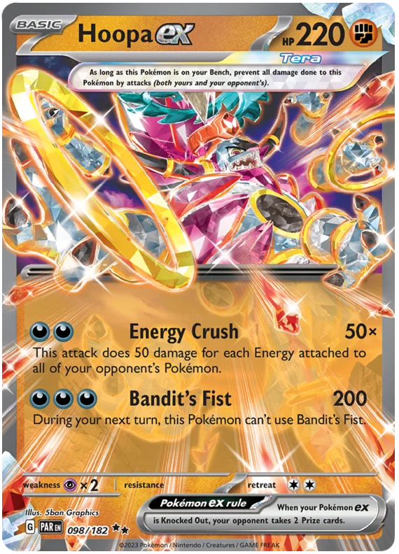 Hoopa ex 098/182 Double Rare Pokemon Card (SV04 Paradox Rift) — Titan ...