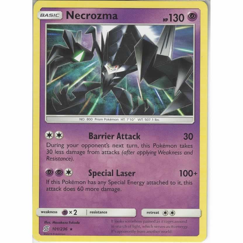 Necrozma 101/236 Rare Cracked Ice Holo Pokemon Card (Unified Minds ...