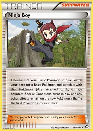 Ninja Boy 103/114 Uncommon Pokemon Card (XY Steam Siege) — Titan Cards Ltd