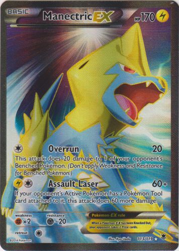 Manectric EX 113/119 Ultra Rare Pokemon Card (XY Phantom Forces ...