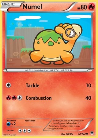 Numel 12/122 Common Pokemon Card (XY BREAKPoint) — Titan Cards Ltd