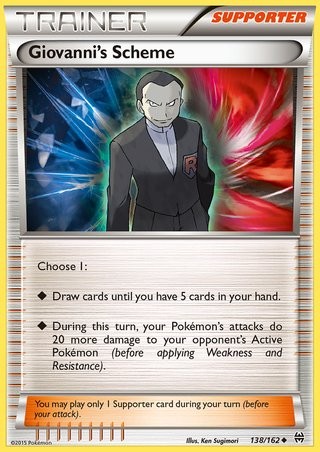 Giovanni's Scheme 138/162 Uncommon Pokemon Card (XY BREAKThrough ...