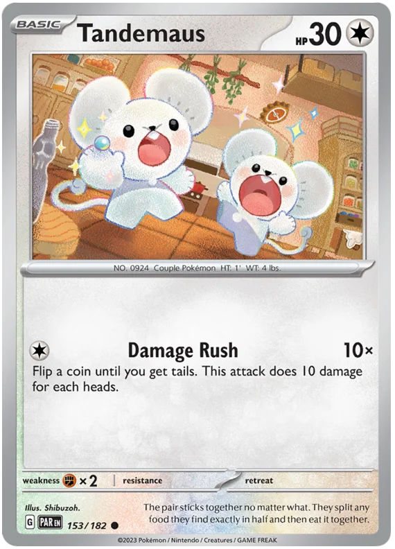 Tandemaus 153/182 Common Pokemon Card (SV04 Paradox Rift) — Titan Cards Ltd