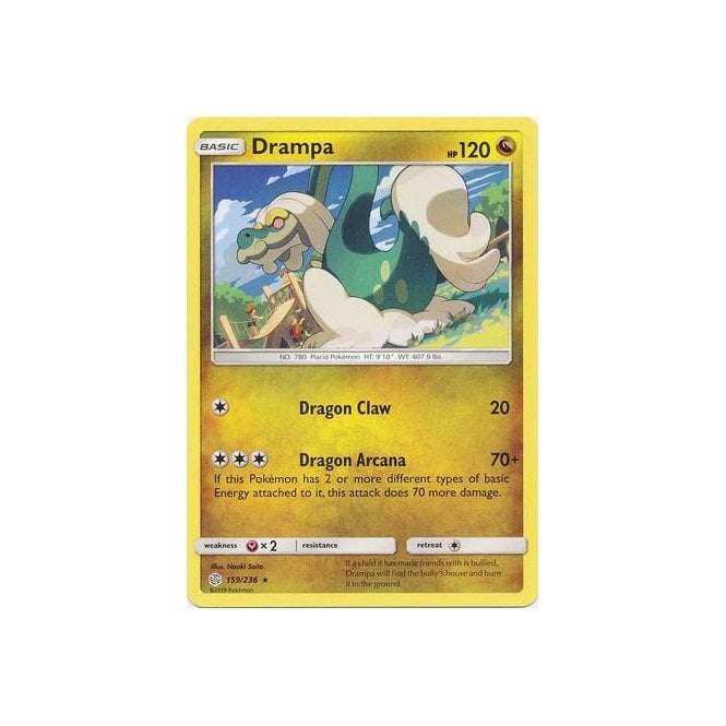 Drampa 159/236 Rare Pokemon Card (Cosmic Eclipse) — Titan Cards Ltd