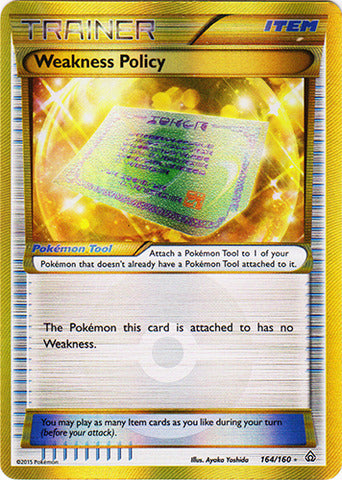 Weakness Policy 164/160 Secret Rare Pokemon Card (XY Primal Clash ...
