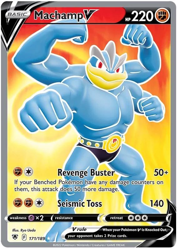 Machamp V 171/189 Rare Ultra Pokemon Card (SWSH Astral Radiance ...