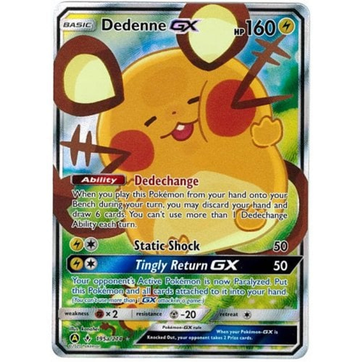 Dedenne GX 195A/214 Alt. Art Pokemon Card (SM Promo Series) — Titan ...