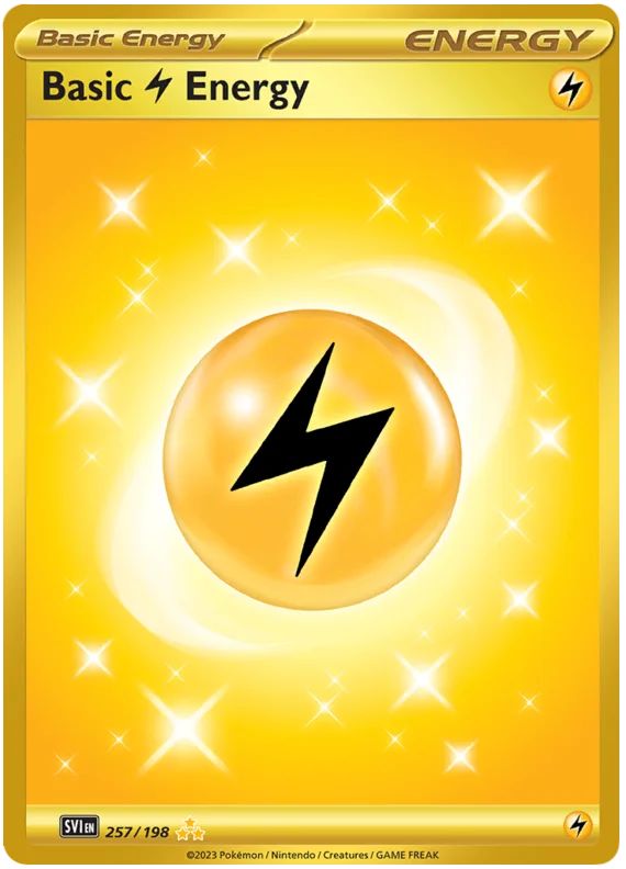 Basic Lightning Energy 257/198 Hyper Rare Pokemon Card (Scarlet & Viol ...