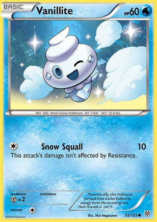 Vanillite 35/135 Common Pokemon Card (Plasma Storm) — Titan Cards Ltd