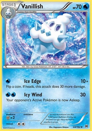 Vanillish 44/162 Uncommon Pokemon Card (XY BREAKThrough) — Titan Cards Ltd
