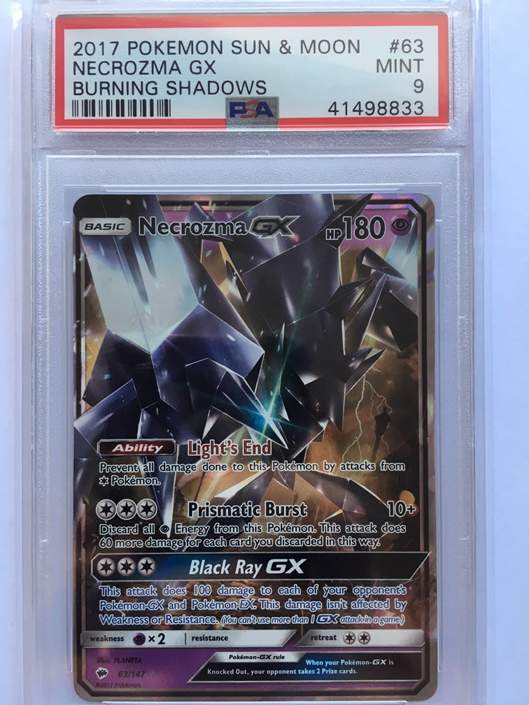 Necrozma GX 63/147 PSA 9 Graded Pokemon Card — Titan Cards Ltd
