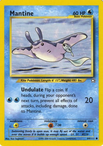 Mantine 64/111 Common Pokemon Card (Neo Genesis) — Titan Cards Ltd