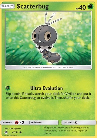 Scatterbug 6/131 Common Pokemon Card (Forbidden Light) — Titan Cards Ltd