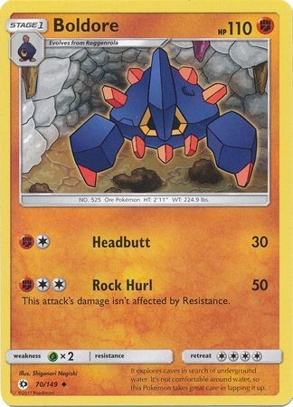 Boldore 70/149 Uncommon Pokemon Card (Sun & Moon Base Set) — Titan ...