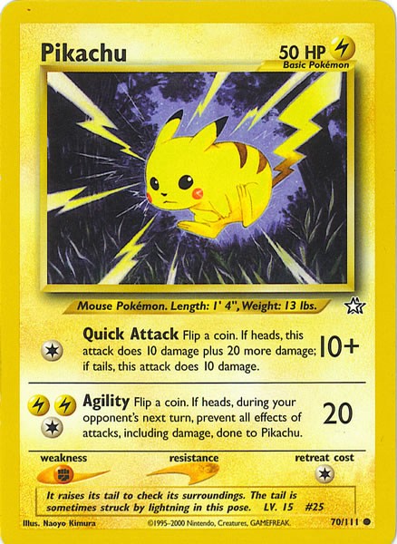 Pikachu 70/111 Common Pokemon Card (Neo Genesis) — Titan Cards Ltd