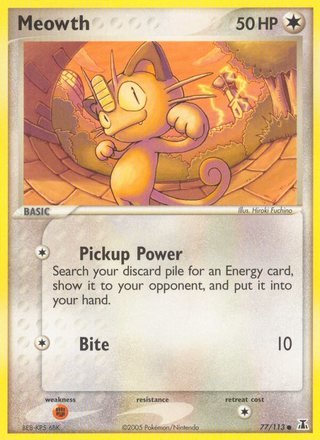Meowth 77/113 Common Pokemon Card (EX Delta Species) — Titan Cards Ltd