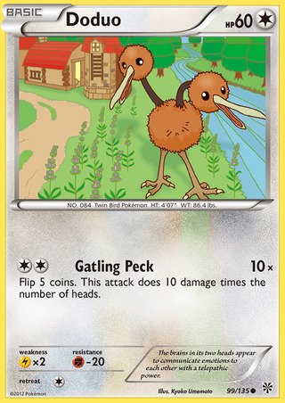 Doduo 99/135 Common Pokemon Card (Plasma Storm) — Titan Cards Ltd